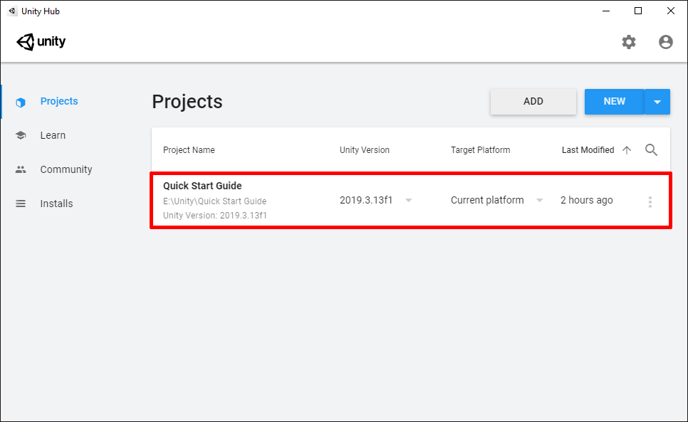 Setting up the Unity project