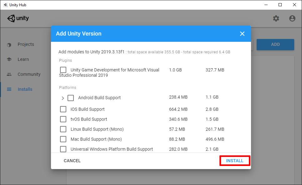 Setting up the Unity project