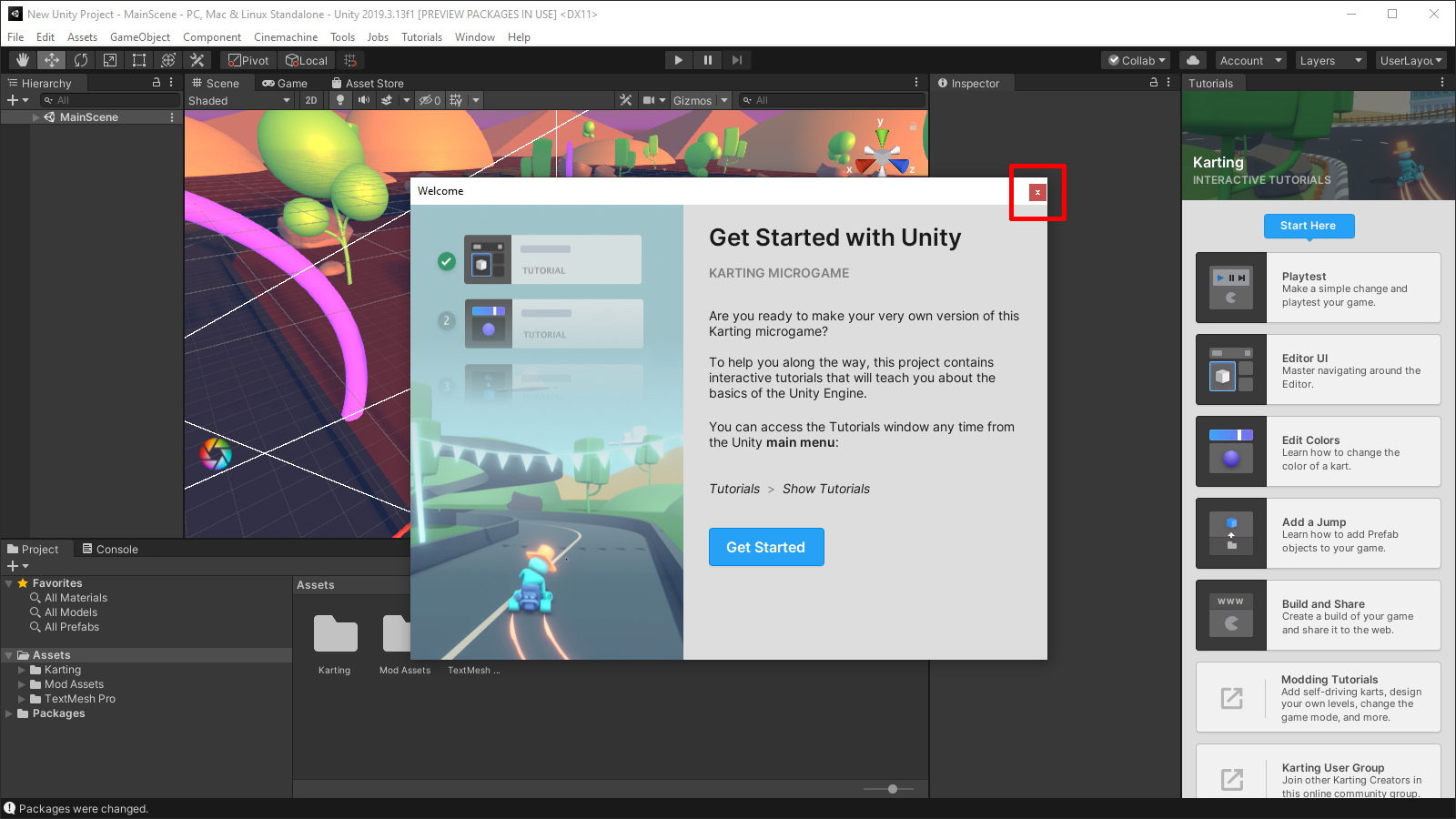 Setting up the Unity project