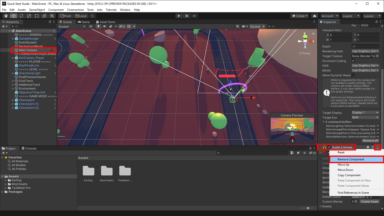 Removing the existing audio