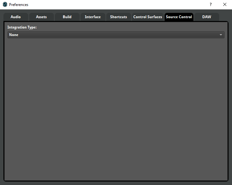 The Source Control Tab, Empty