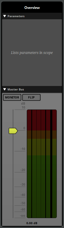 Master bus mixer strip