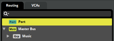 Port Bus in Routing Browser