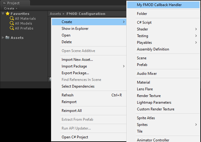 Create Callback Handler