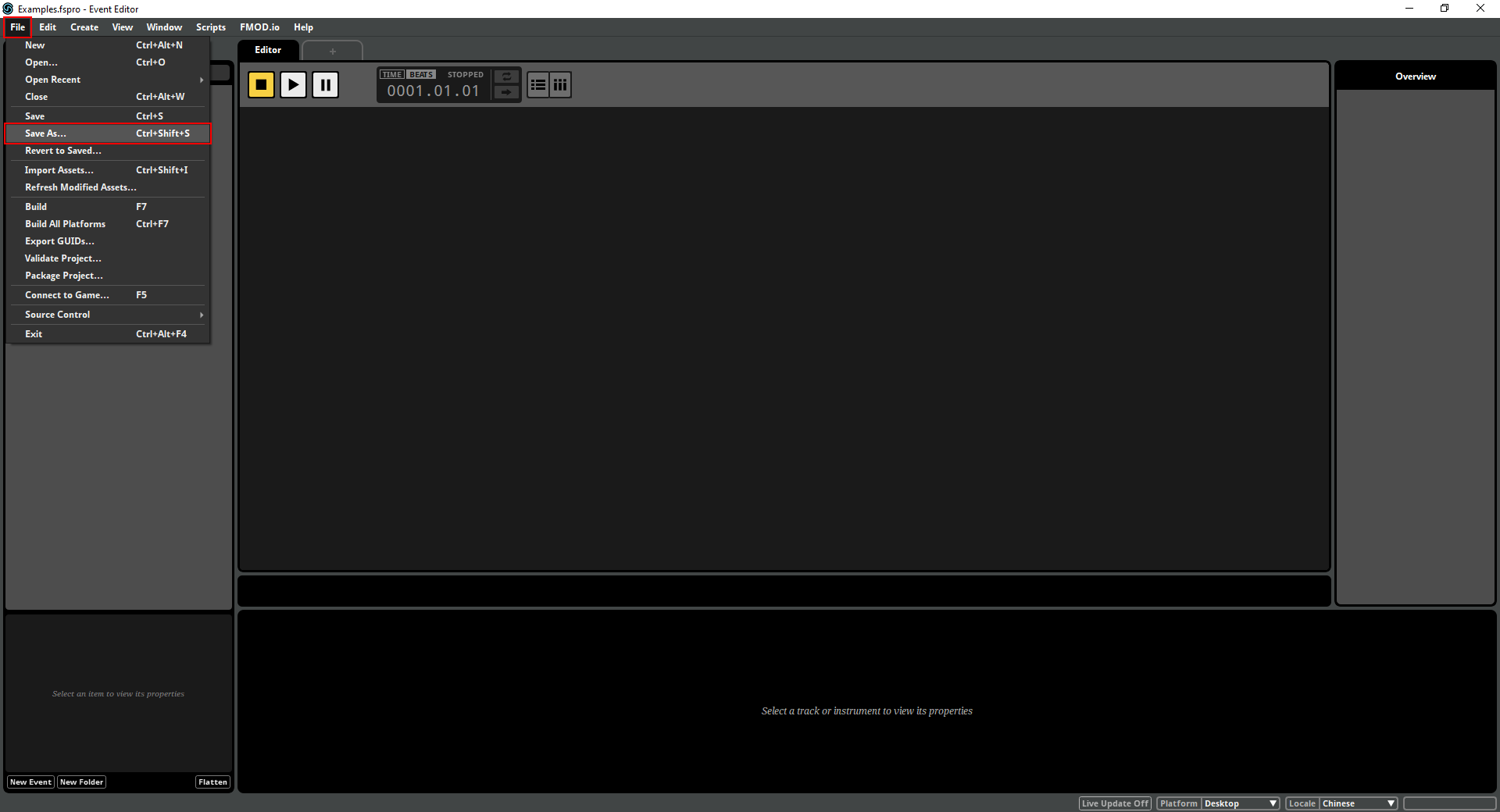 Setting up the FMOD Project