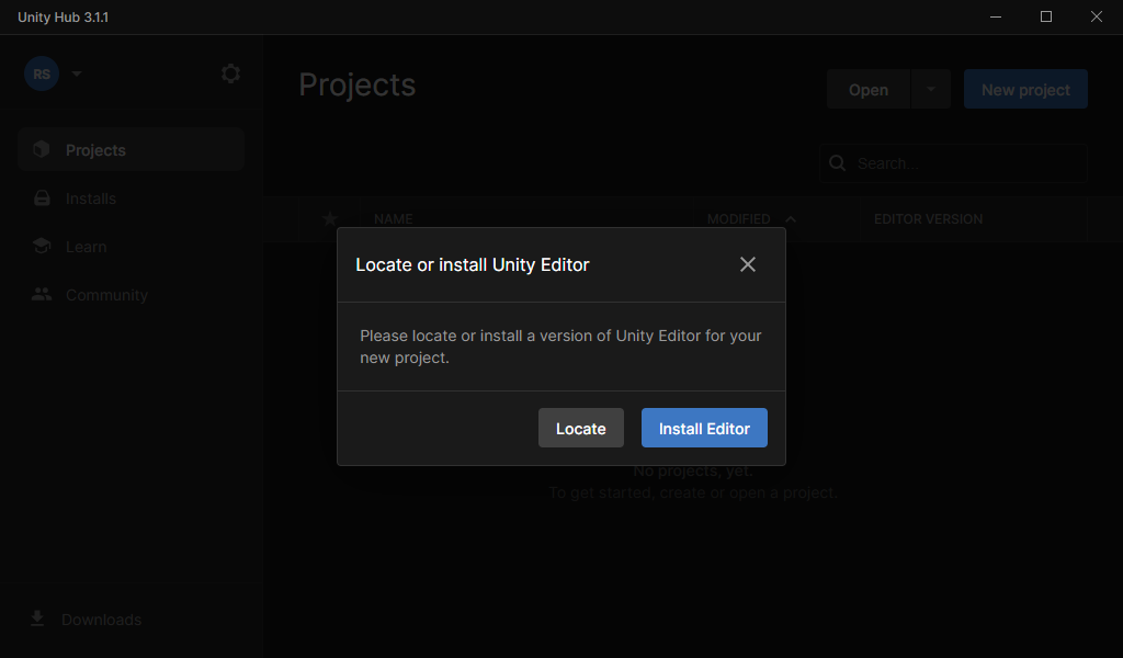 Setting up the Unity project