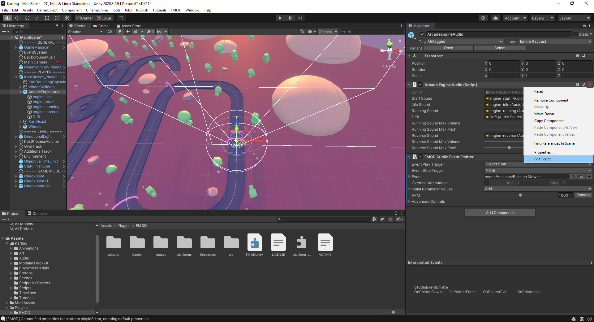 Adding Sounds: Kart Engine