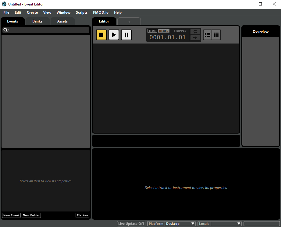 The Event Editor Window