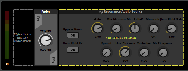 Effect plug-in issue detected