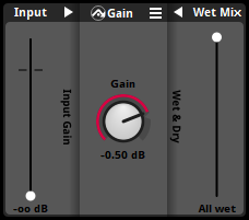 Input gain and wet mix