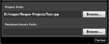 Settings of a Reaper Project