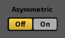 Asymmetric radio buttons