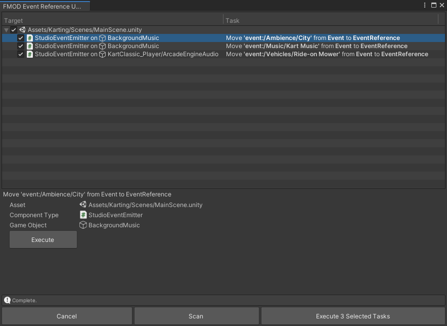 Event Reference Updater