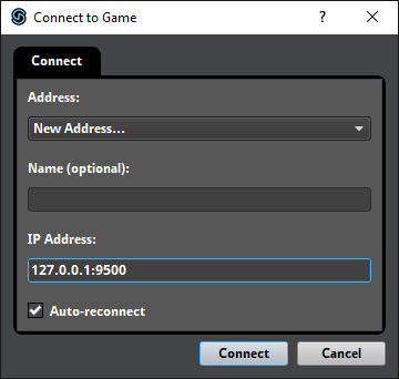Alternate connection dialog
