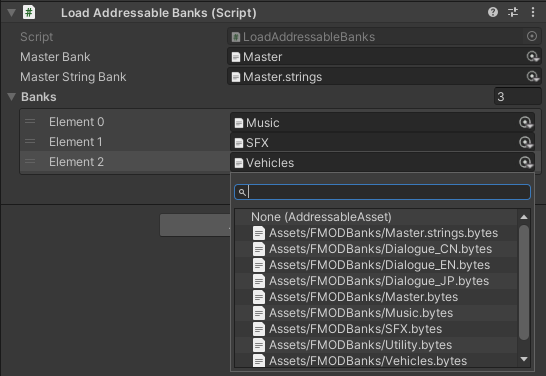 Selecting Asset References