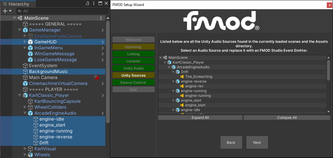Removing the existing audio