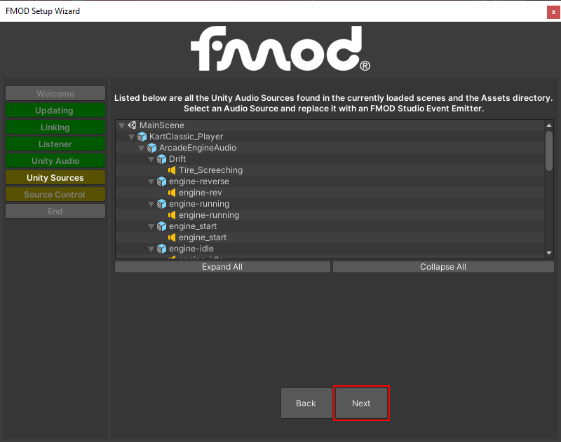 Setting up FMOD for Unity